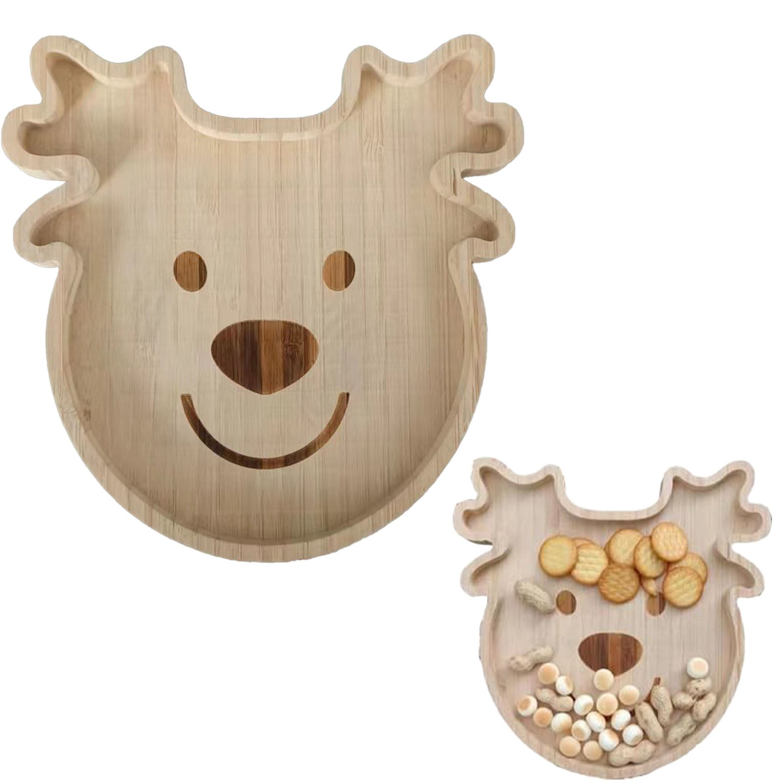 Baking Tray,Christmas Wooden Serving Trays – Holiday Plates In Santa ...