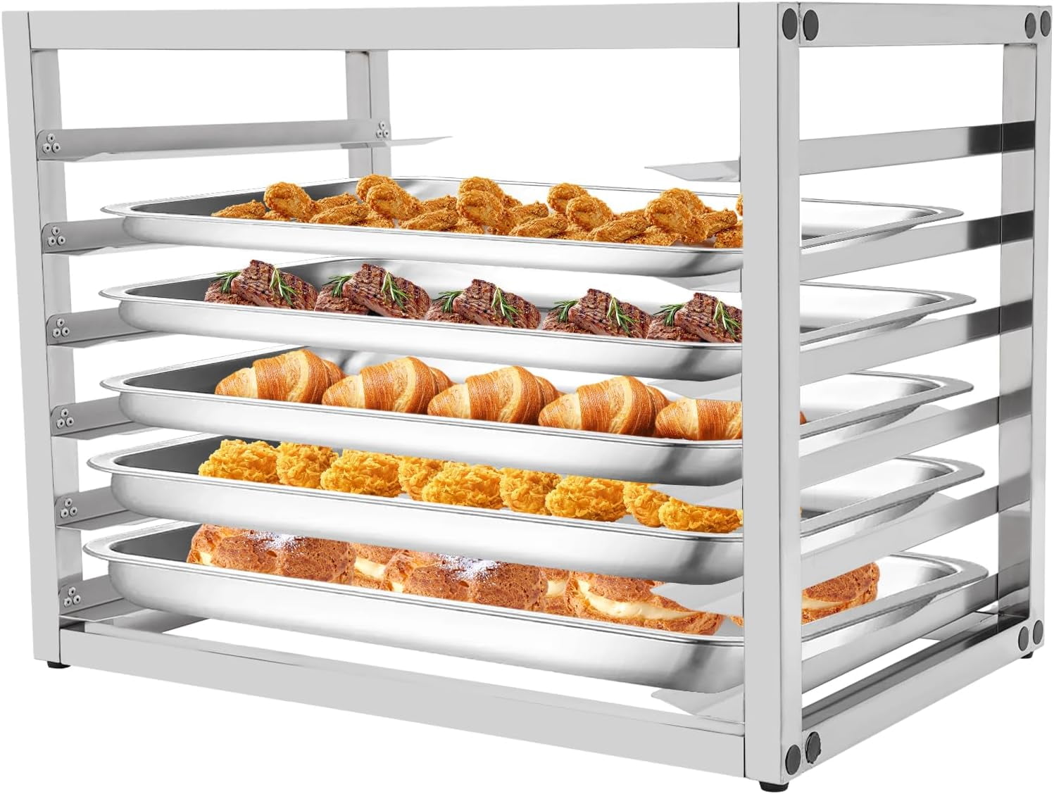 Baking Tray Rack Tabletop Bun Pan Rack Rectangular Stainless Steel ...