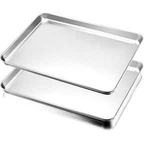 Small Oven Tray,Bexikou Stainless Steel Baking Trays Sheets Pan,Deep ...