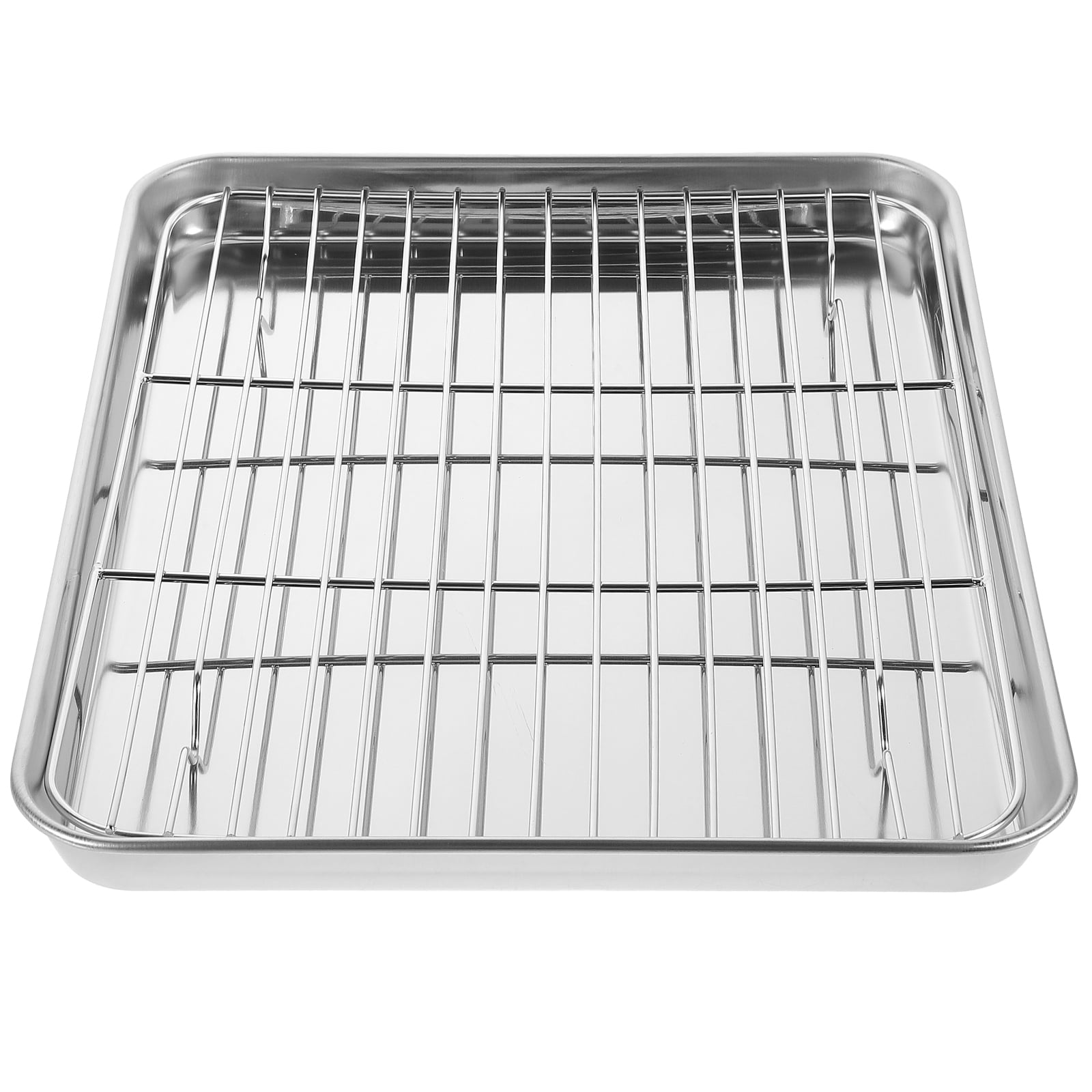 Baking Tray Set 2 Pieces/Set Pan Roasting with Lid Drying Rack Turkey ...