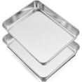 Baking Tray Set of 2, Stainless Steel Baking Sheet Pan Professional ...
