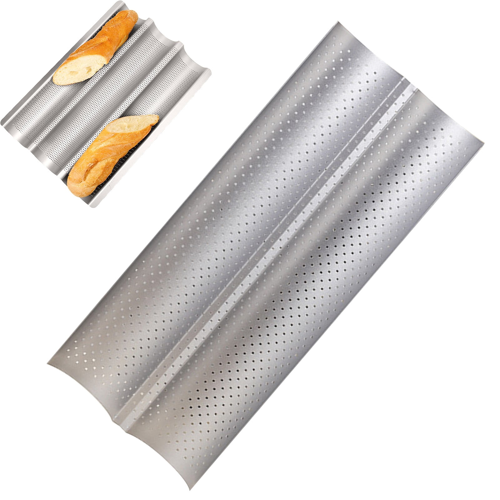 Baking Trays,French Bread Pan, Nonstick Perforated Baguette Baking ...