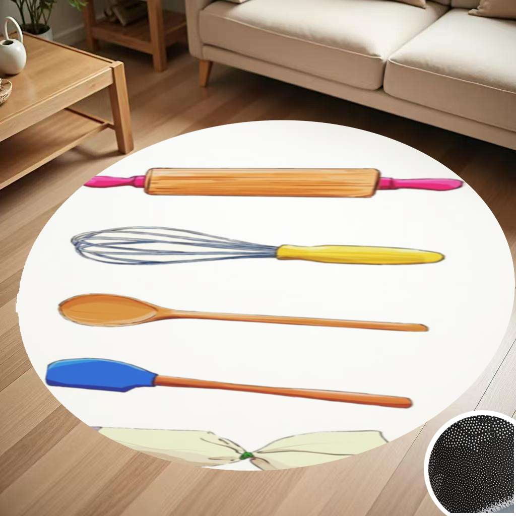 Baking Utensils On Square Magnet Round Carpet Living Room Bedroom Home ...
