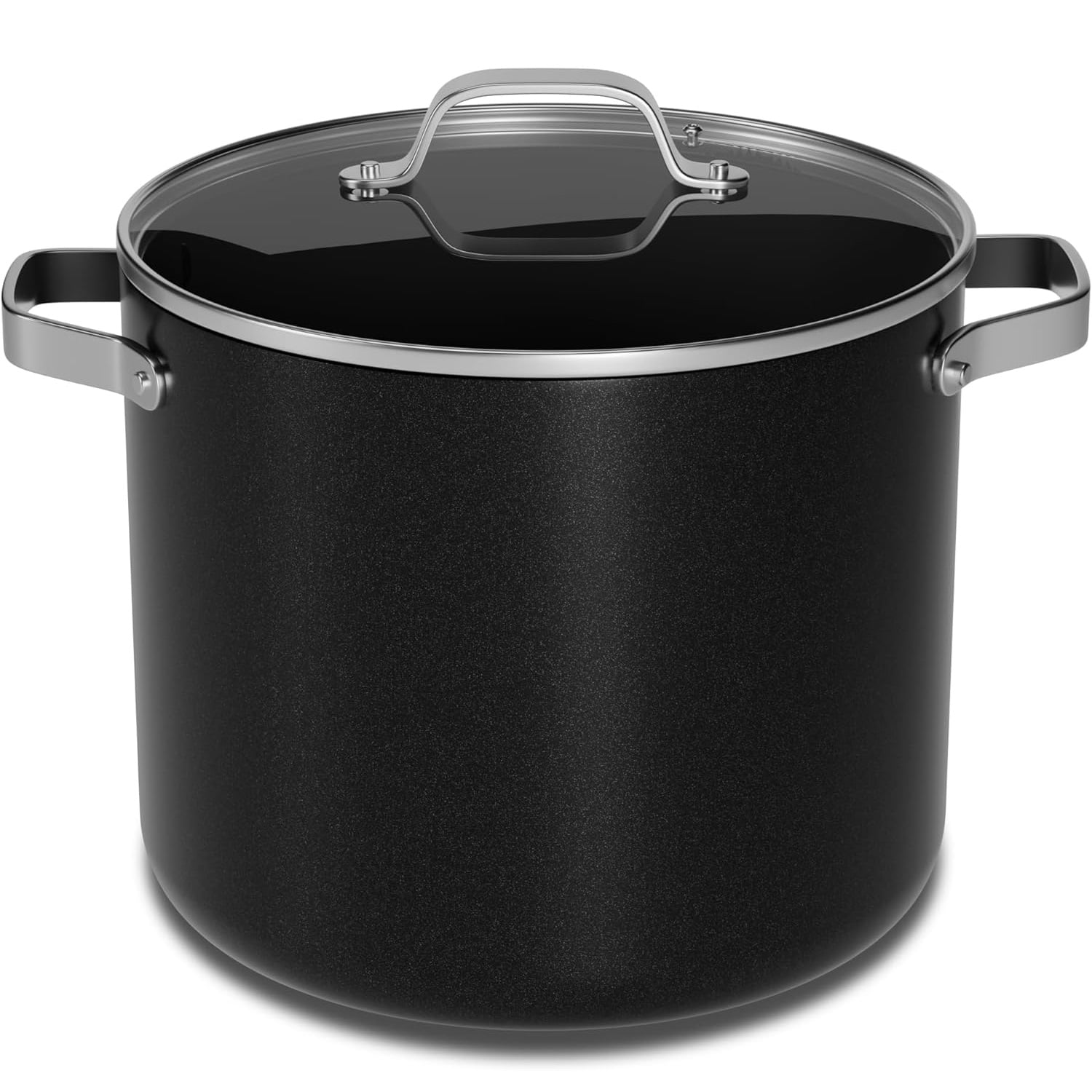 Bakken 16 Quart Ceramic Coated Stock Pot with Glass Lid, Nonstick, Oven ...