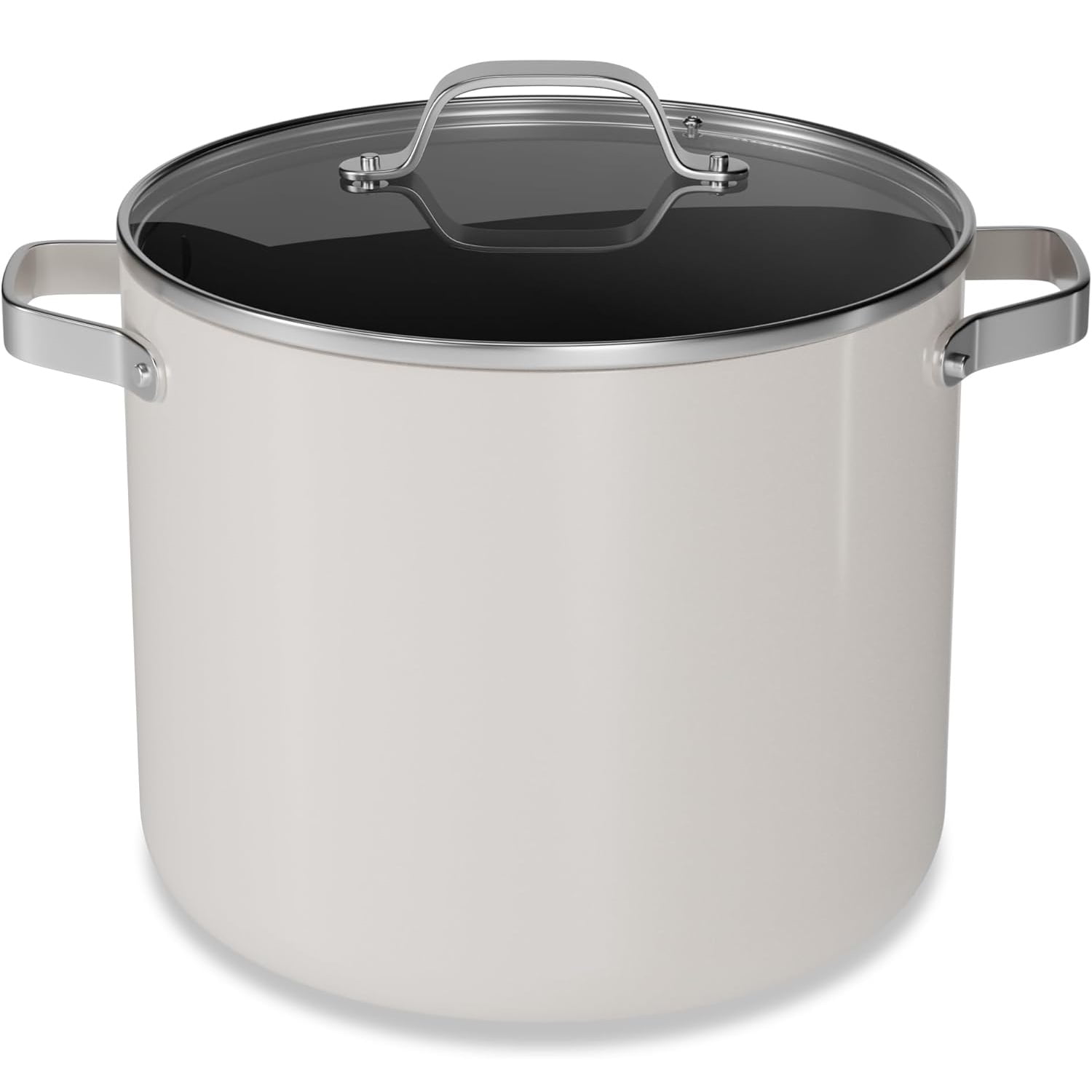 Bakken 16 Quart Ceramic Coated Stock Pot with Glass Lid, Nonstick, Oven ...