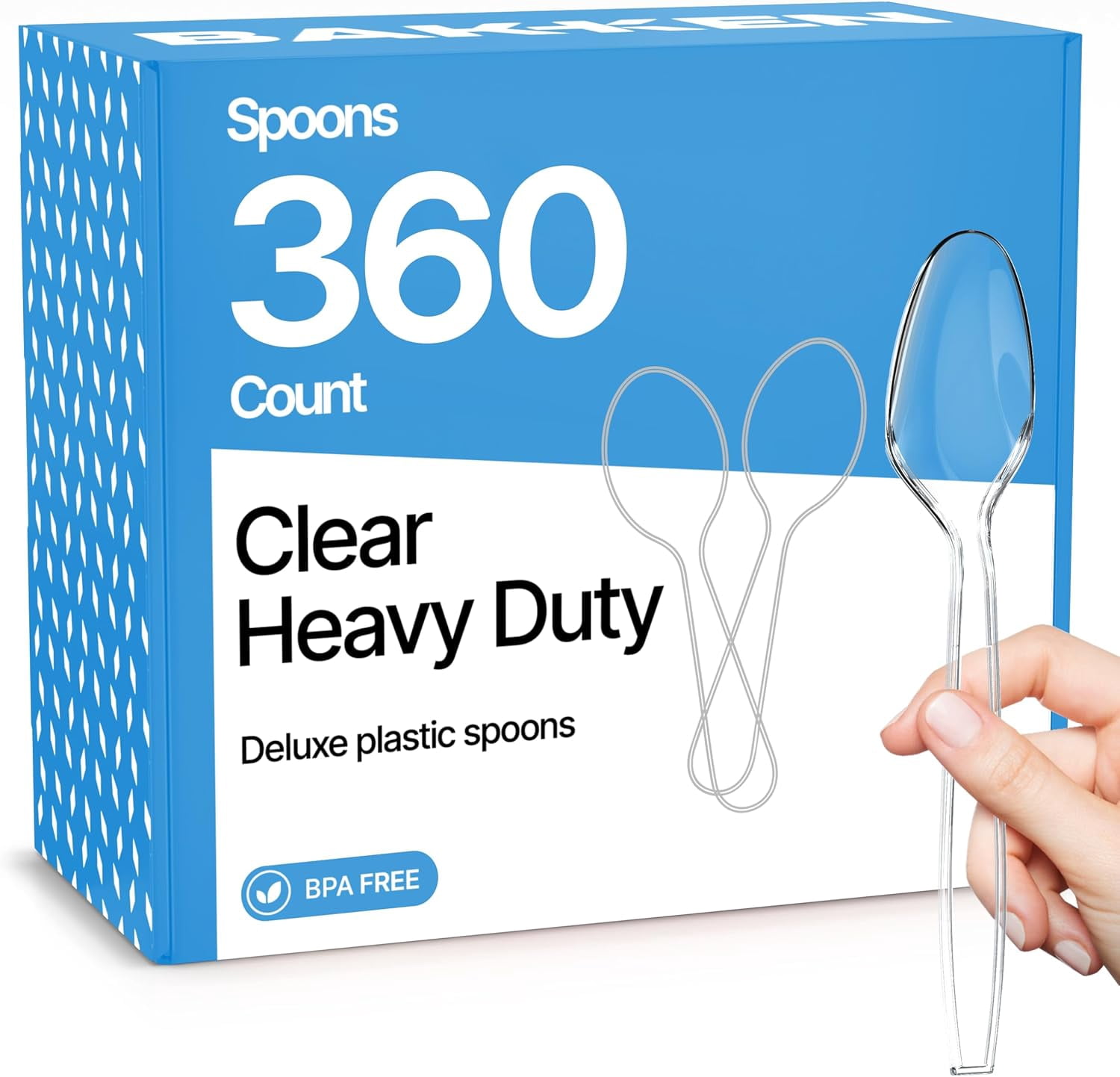 Bakken 360-Piece Spoons Heavy Duty Disposable Cutlery Set, Heat ...