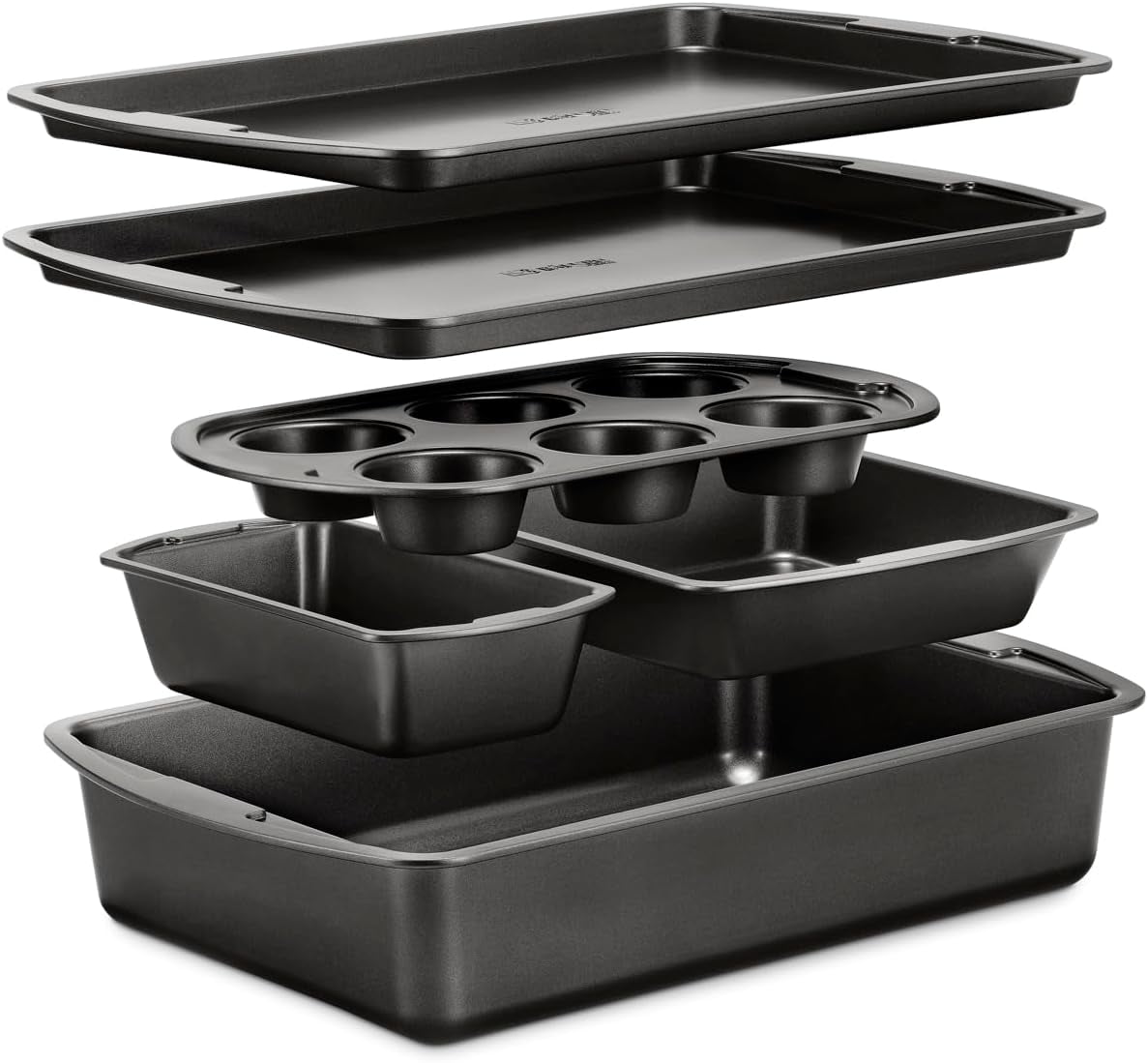 Bakken- Swiss Kitchen Baking Pan Set - Nonstick Gray Coating ...