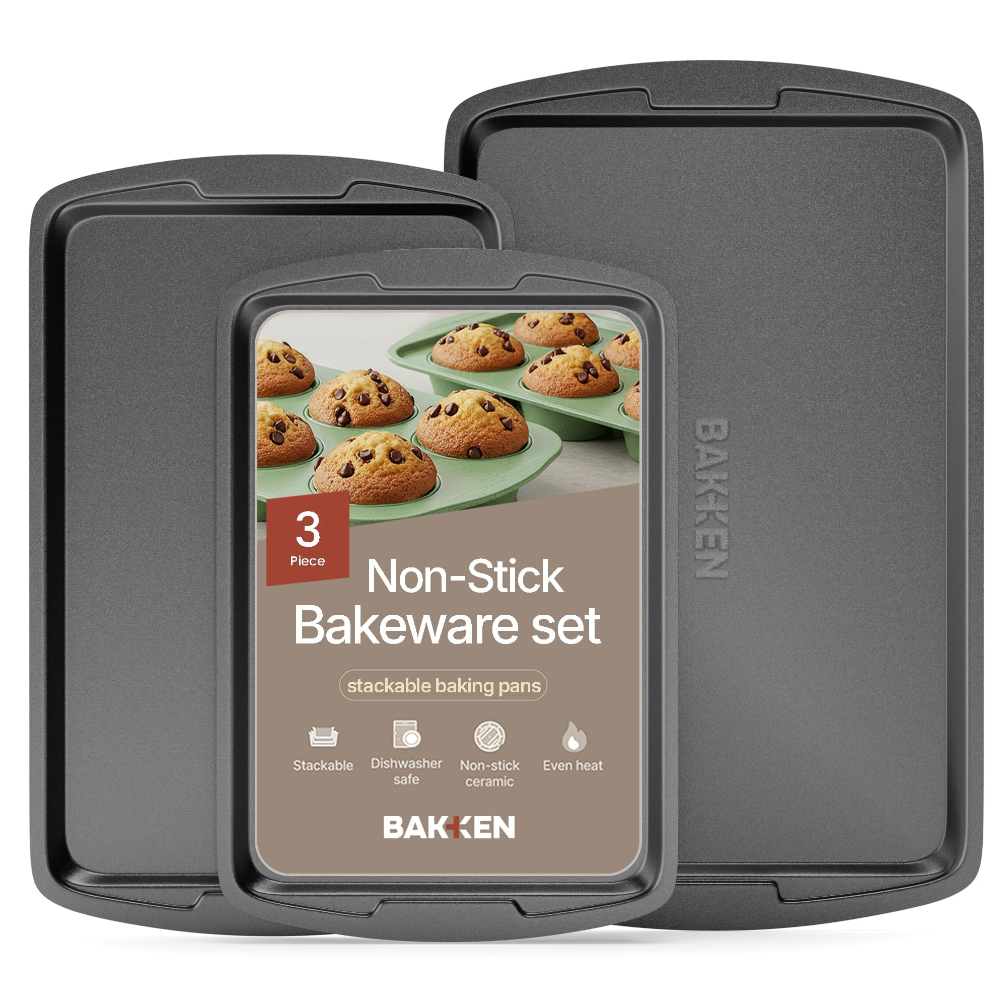 Bakken Swiss Cookie Sheet Set - Non-Stick Baking Pans - Walmart.com