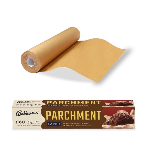 Baklicious 15 in x 210 ft Non-stick Baking Paper Roll, Oven Safe, Food ...