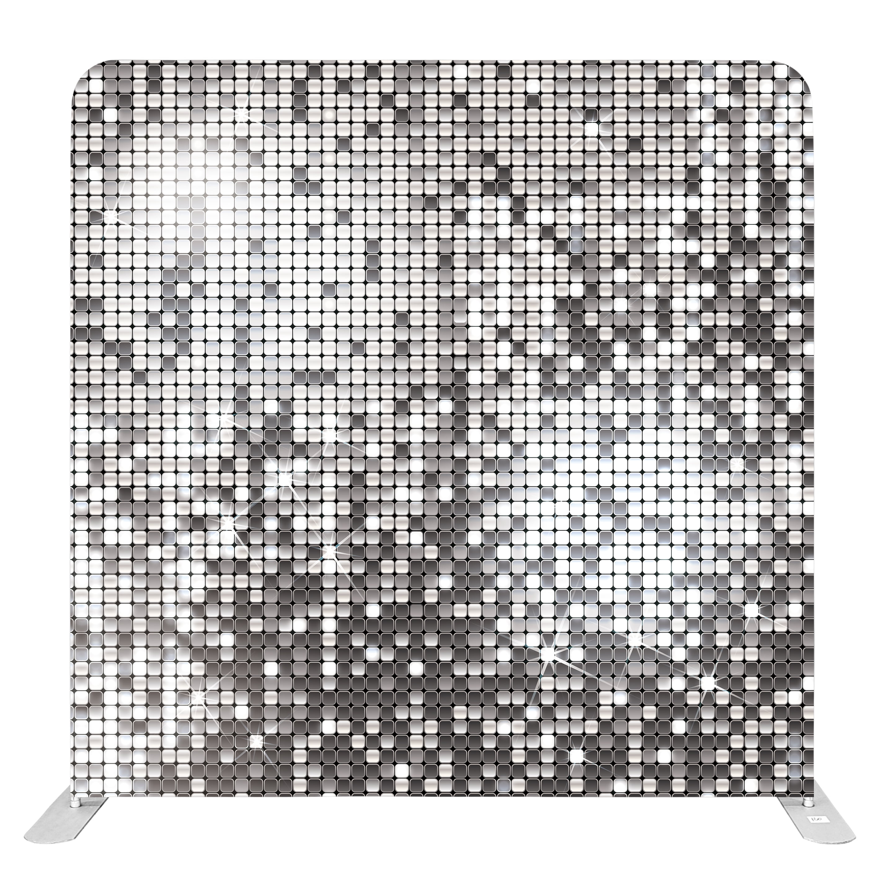 Bakod Sparkling Silver Pillow Cover Tension Fabric Display Backdrop ...