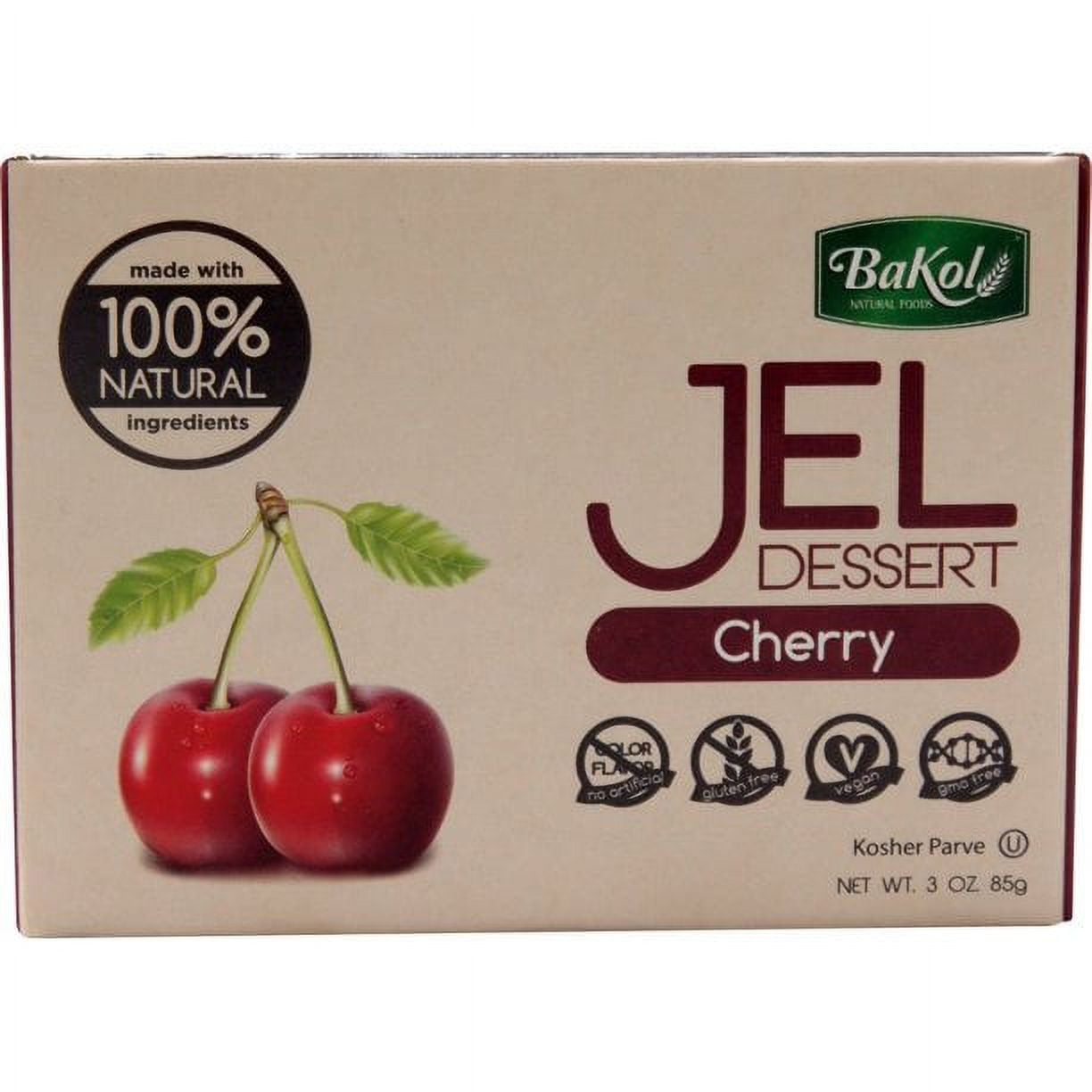 Bakol 100% Natural Jel Dessert Cherry 3 Oz | Pack of 12 - Walmart.com