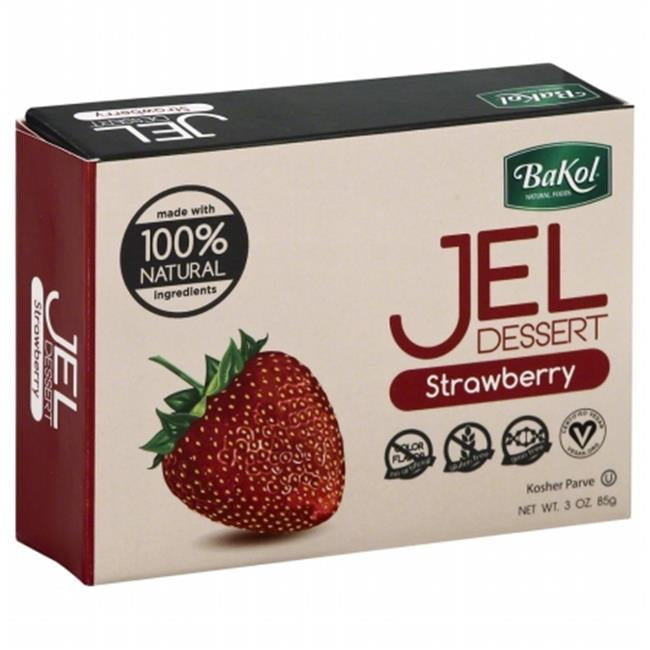 Bakol 100% Natural Jel Dessert Strawberry, 3 Oz - Walmart.com