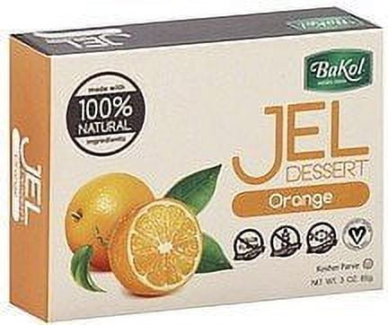 Bakol Jel Dessert 3 oz. Vegan & all Natural - Pack of 3 (Orange ...