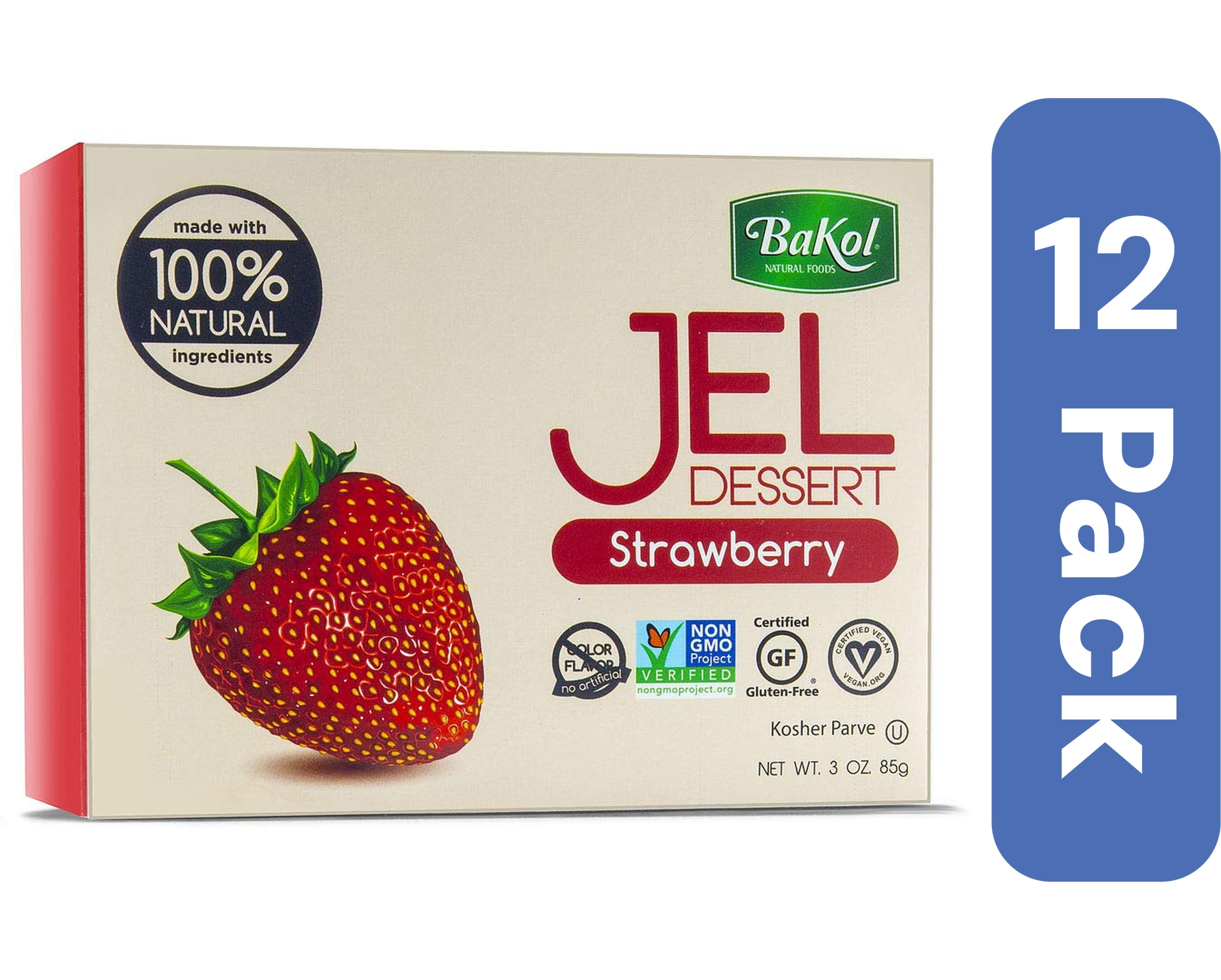 Bakol Jel Dessert All Natural Vegan Dessert Jell Strawberry Flavor 3oz ...