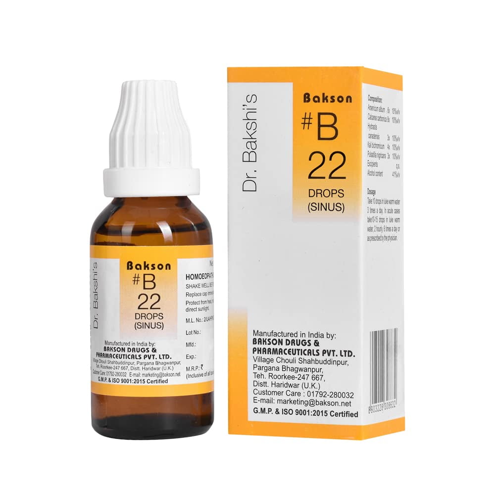 Bakson's B22 Sinus Drop 30ml - Walmart.com