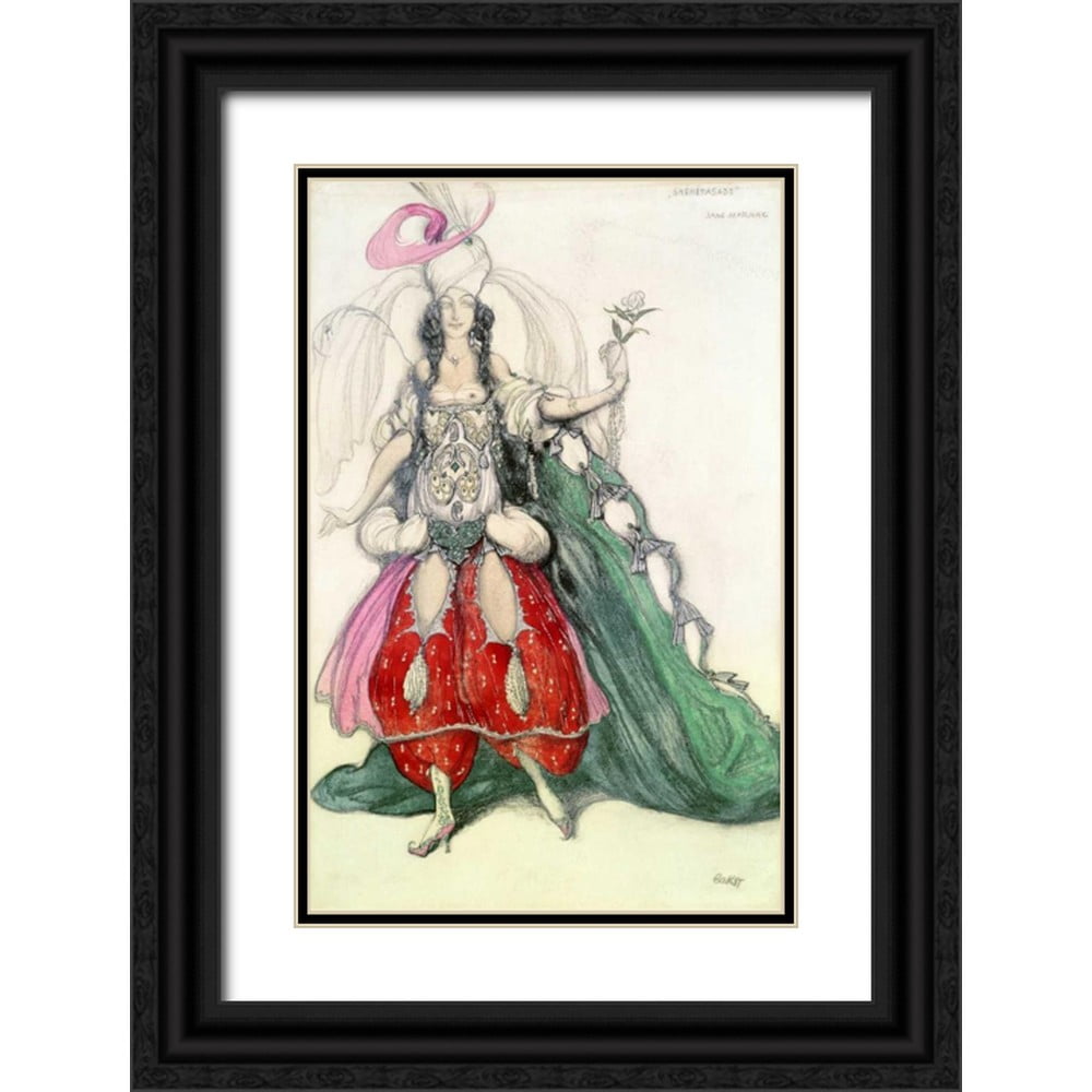 Bakst, Leon 17x24 Black Ornate Wood Framed with Double Matting Museum ...