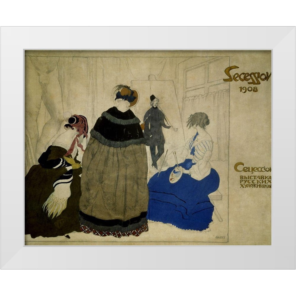Bakst, Leon 32x26 White Modern Wood Framed Museum Art Print Titled ...
