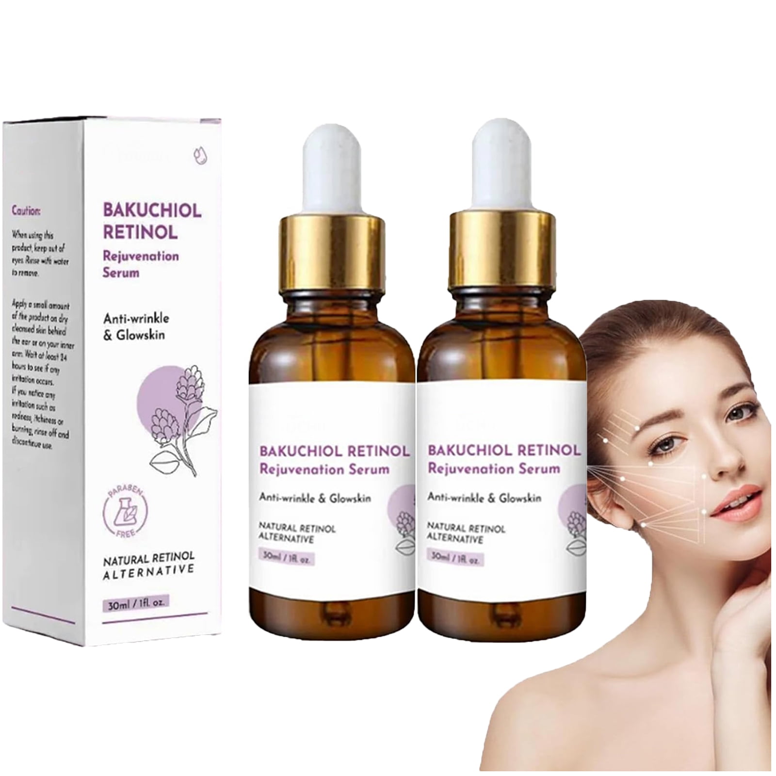 Bakuchiol Retinol Rejuvenation Serum, Bakuchiol Retinol Serum, Retinol ...