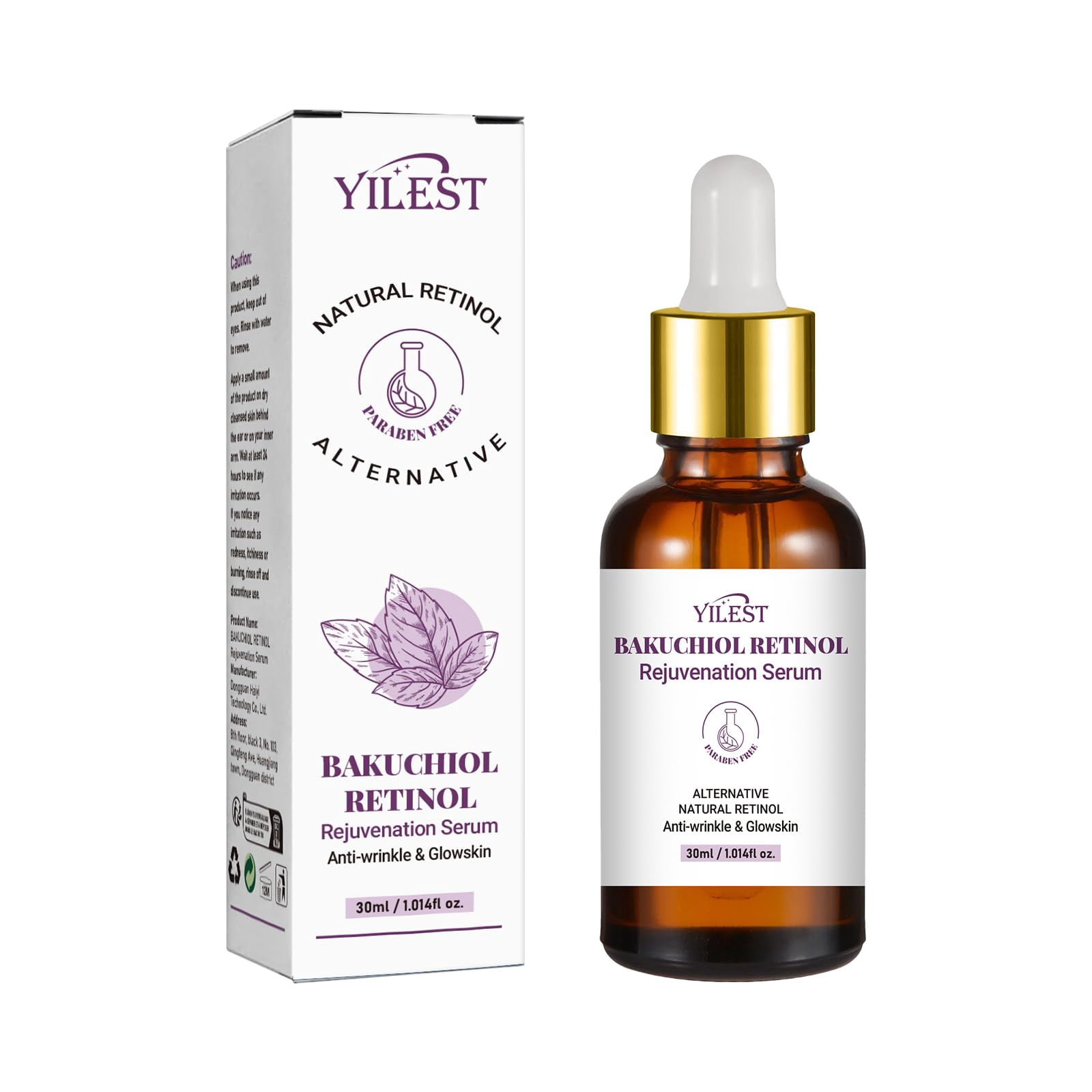 Bakuchiol Retinol Serum Retinol Rejuvenation Serum, Retinol Serum for ...