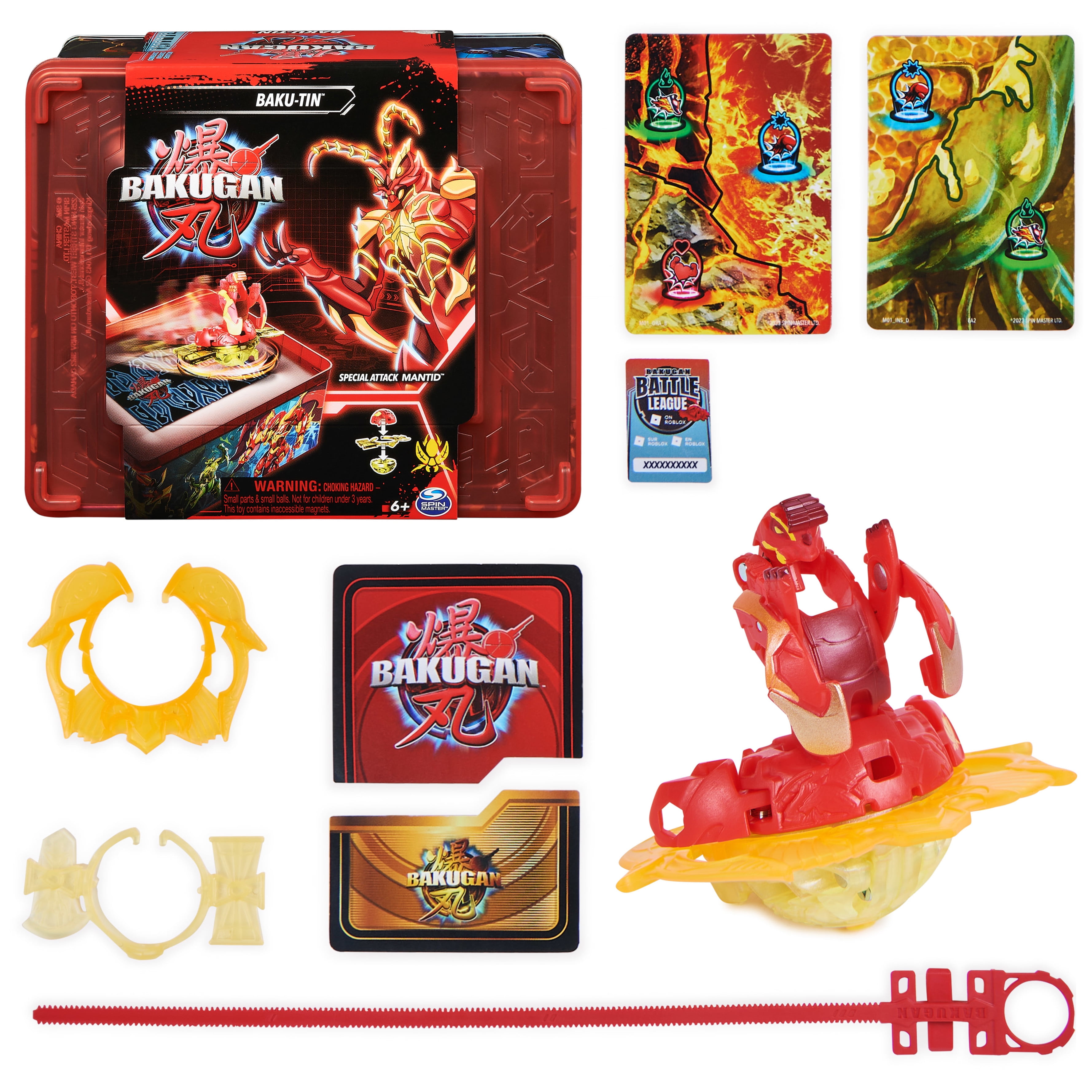 Bakugan Baku-tin with Special Attack Mantid, Customizable, Spinning ...