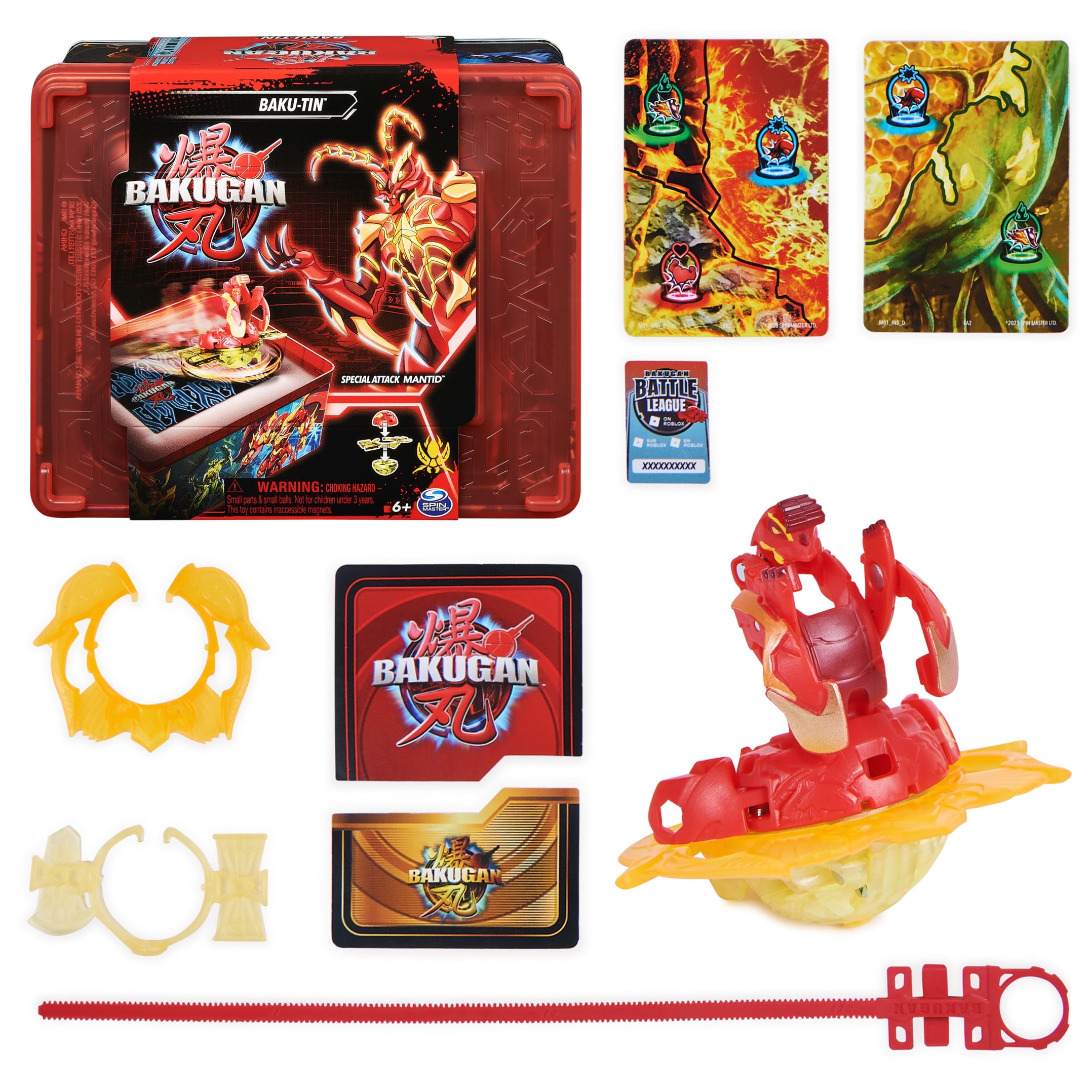 Bakugan Baku-tin with Special Attack Mantid, Customizable, Spinning ...
