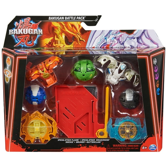 Bakugan Battle 5-Pack, Special Attack Spinning Figures, Flame Titanium Dragonoid, Kids Toys ...