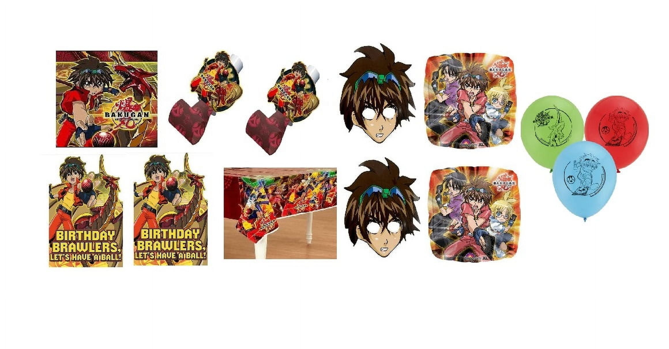Bakugan Birthday Party Supplies Decoration Bundle for 16 includes ...