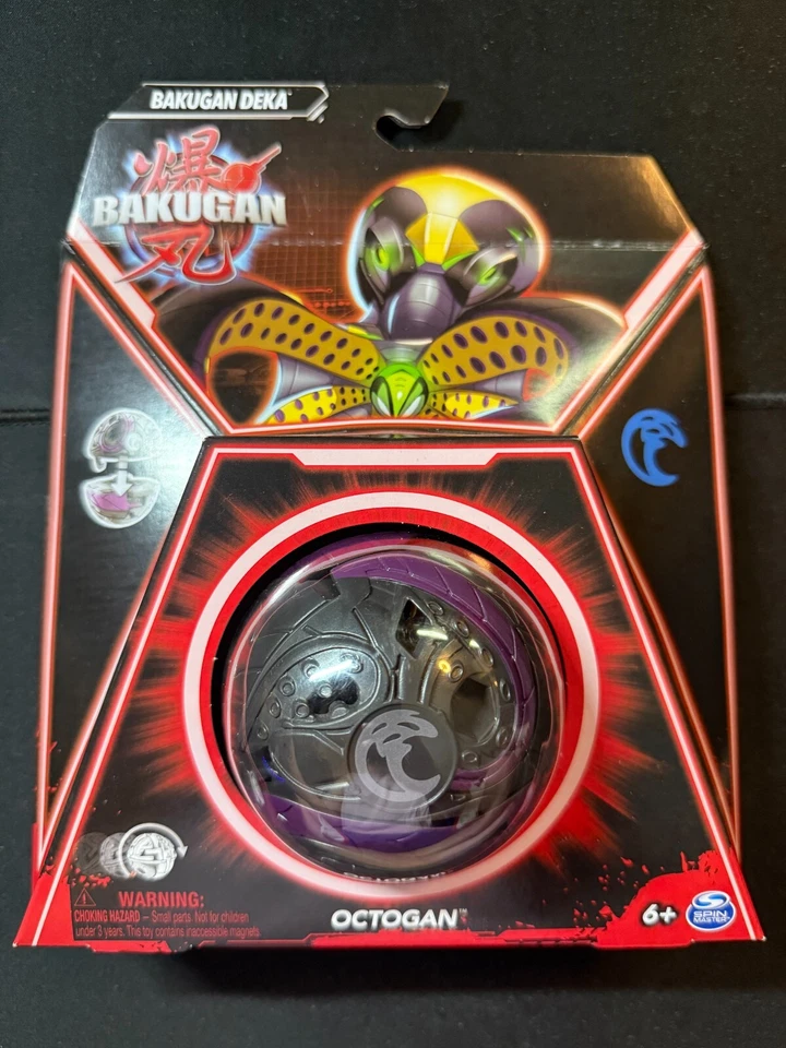 Bakugan Deka OCTOGAN Jumbo Collection 3” Ball Black Purple w/ Gate Card ...