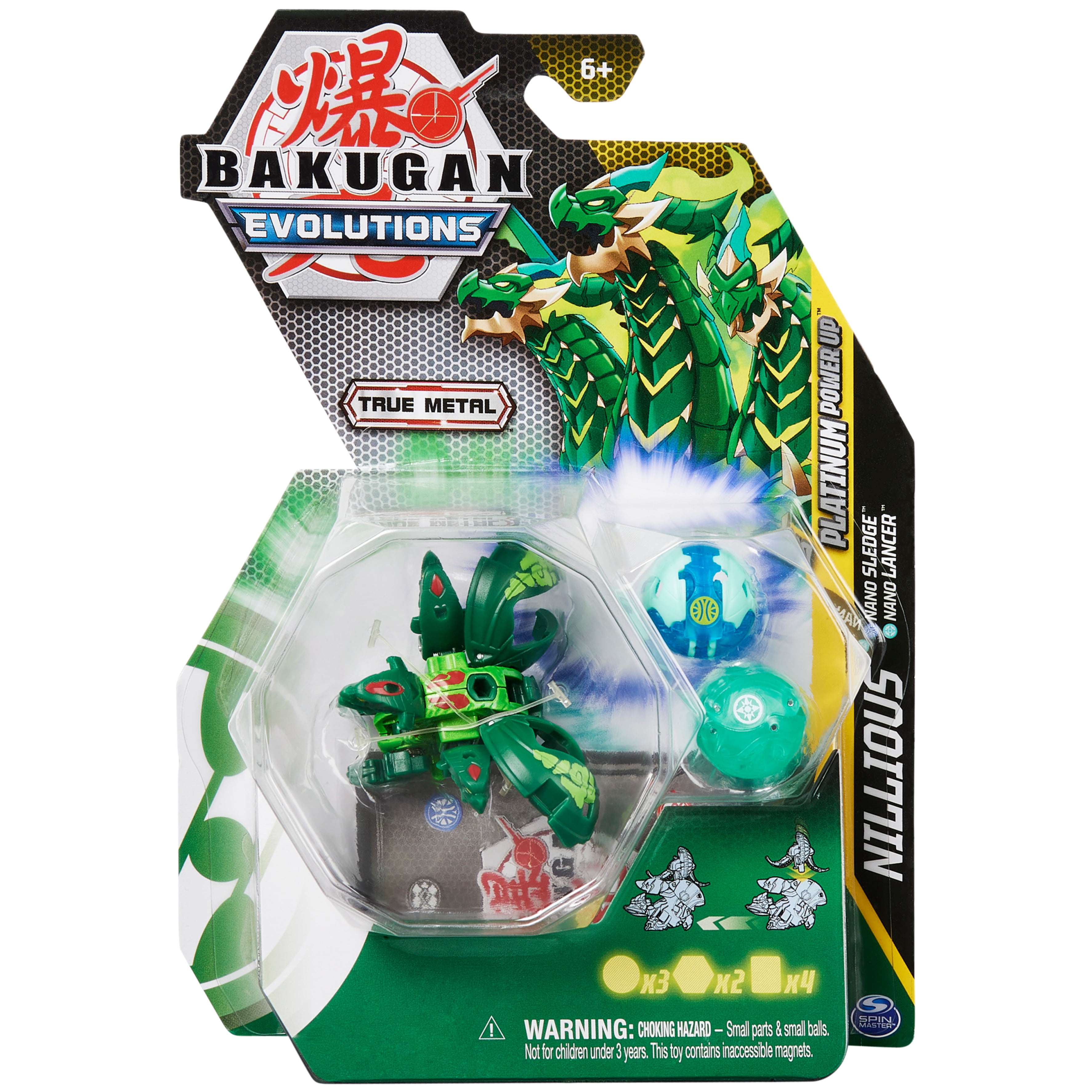 Bakugan Evolutions, Nillious with Nano Sledge and Lancer Platinum Power ...