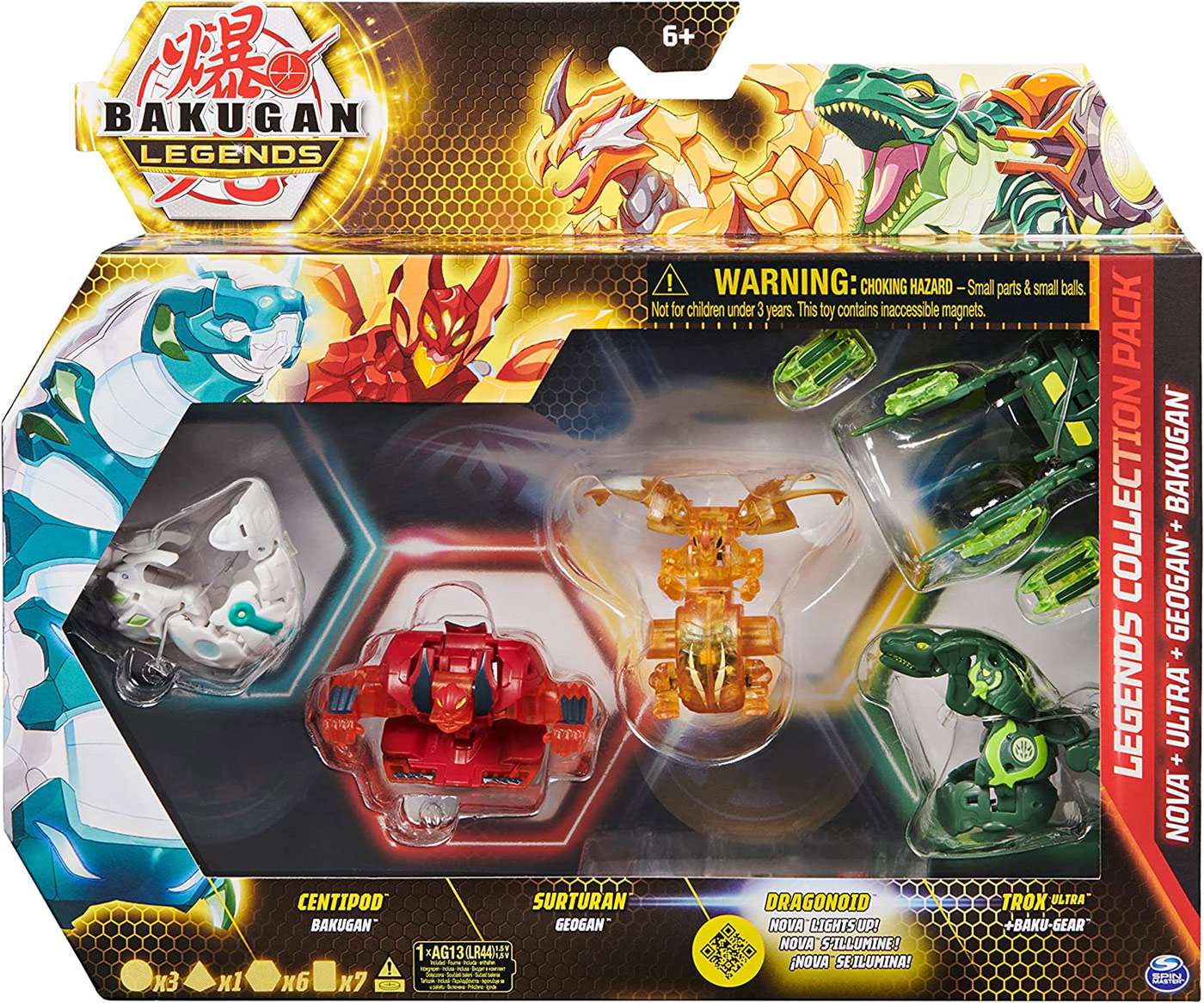 Bakugan Legends Battle Pack: Centipod, Surturan, Dragonoid, Trox Ultra For 6+ - Walmart.com