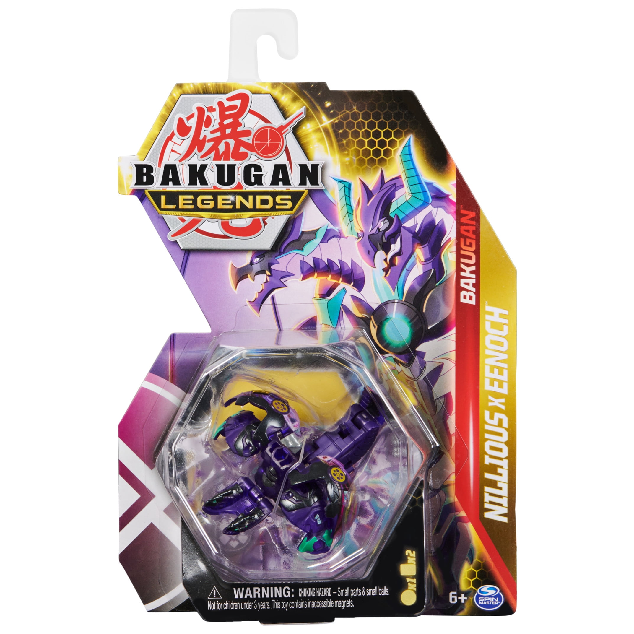 Bakugan Legends, Nillious X Eenoch, 2-inch Figure and Trading Cards ...