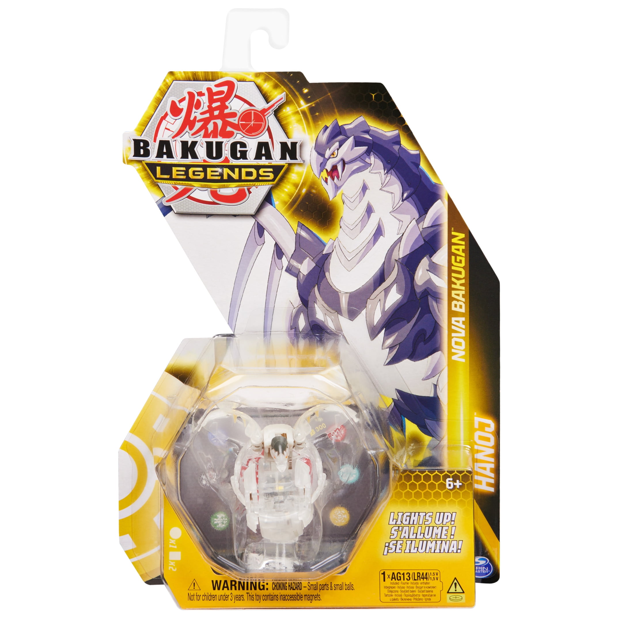 Bakugan Legends, Nova Hanoj (Gold), Light Up Action Figures with ...