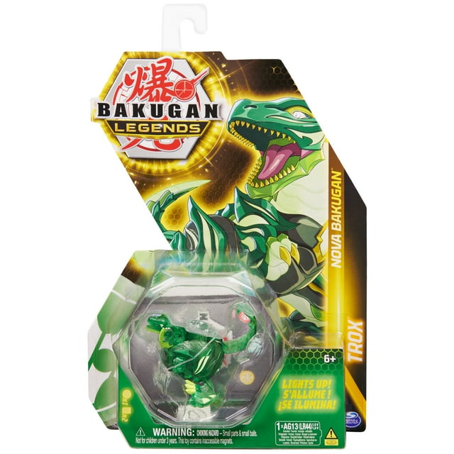 Bakugan Legends, Nova Trox (Green), Light Up Bakugan Action Figures ...