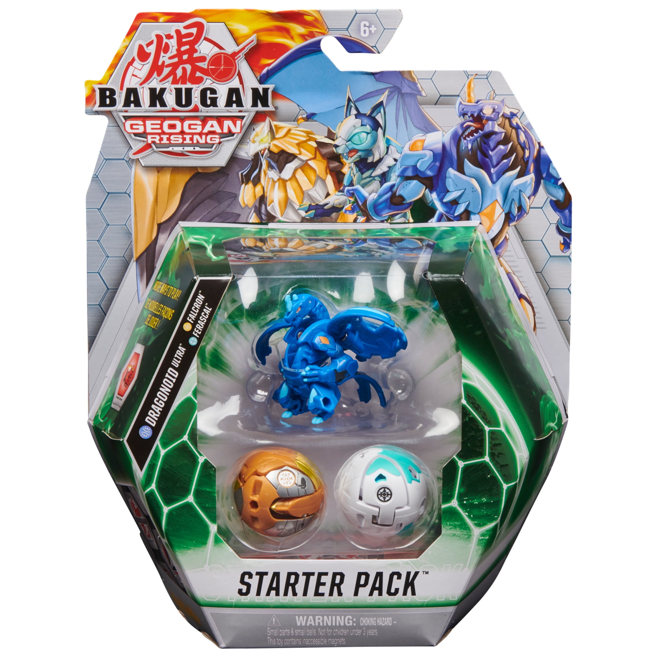 Bakugan Starter Pack 3-Pack, Dragonoid Ultra, Geogan Rising Collectible ...