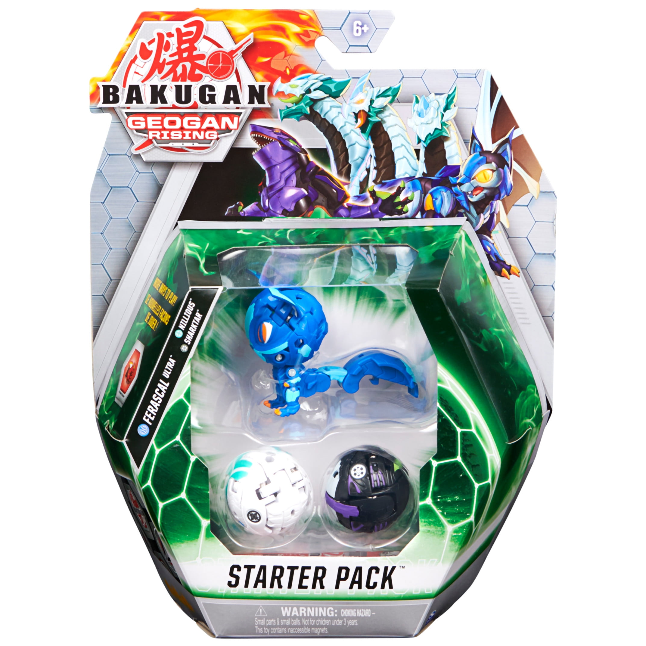 Bakugan Starter Pack 3-Pack, Ferascal Ultra, Geogan Rising Collectible ...