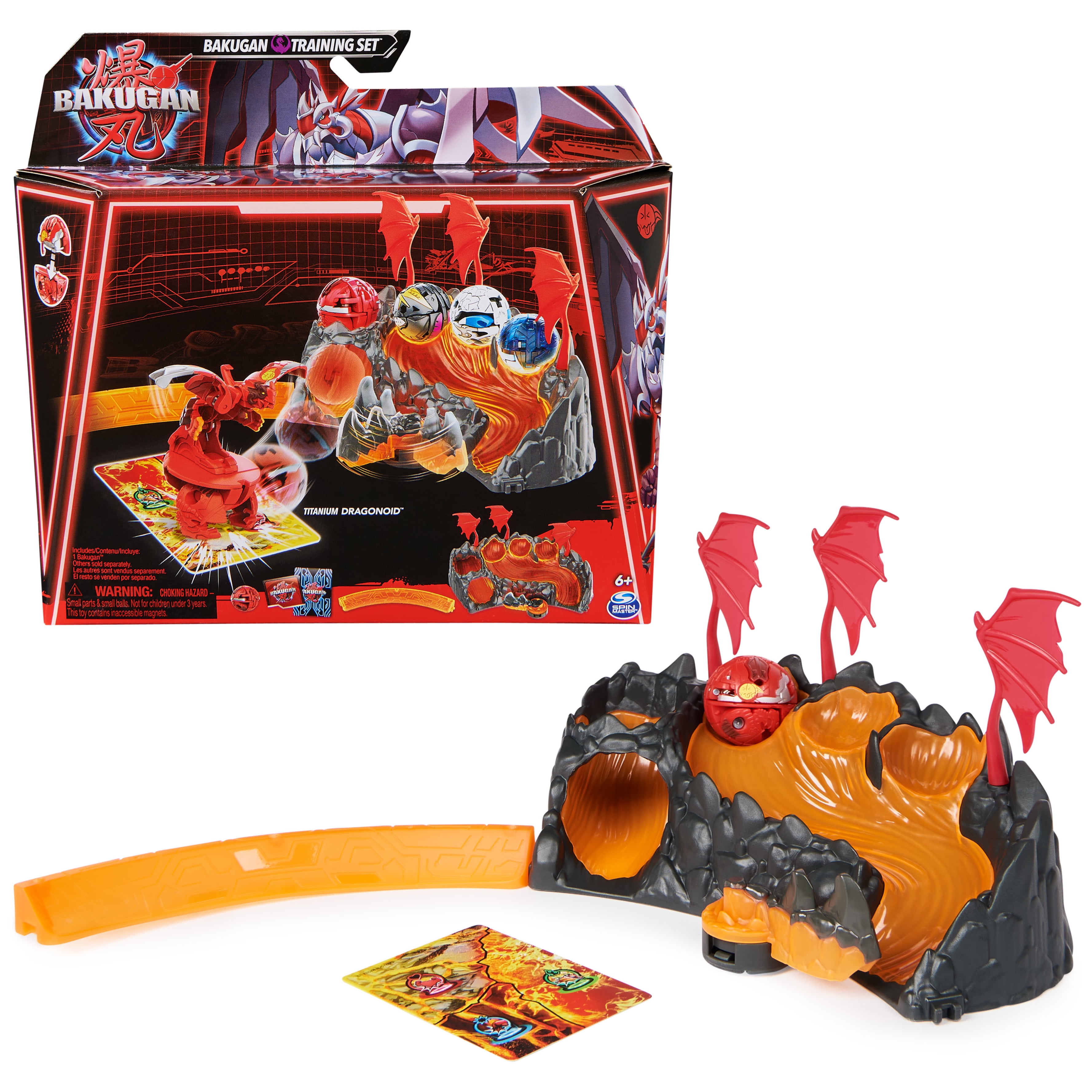 Bakugan Training Playset with Customizable Titanium Dragonoid Action Figure, Dragon Themed ...