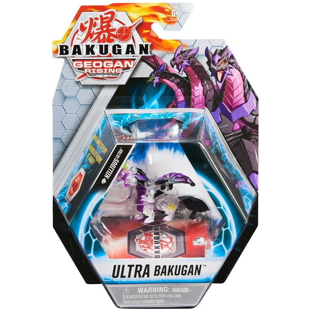 Bakugan Ultra, Diamond Nillious, 3-inch Tall Geogan Rising Collectible Action Figure and Trading ...