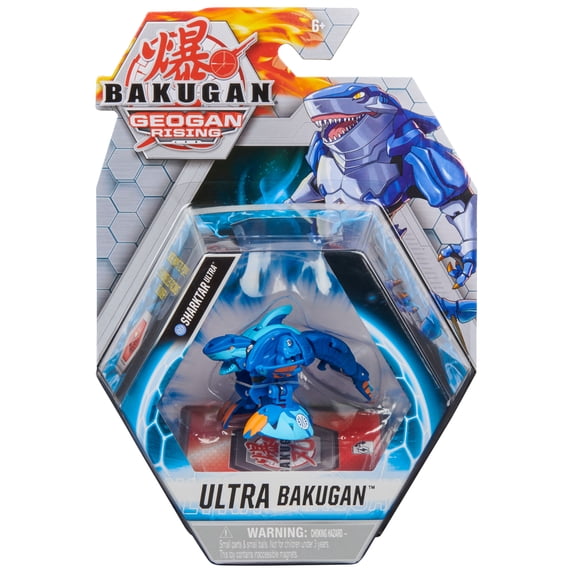 Bakugan Ultra, Sharktar, 3-inch Tall Geogan Rising Collectible Action ...