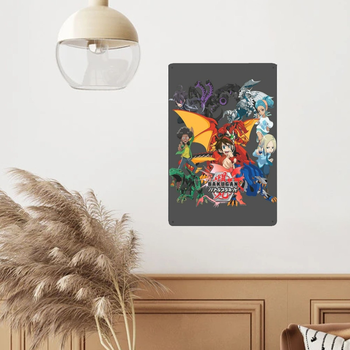 Bakugan watercolor suitable for fans of girls or boys, 1 metal tin logo ...