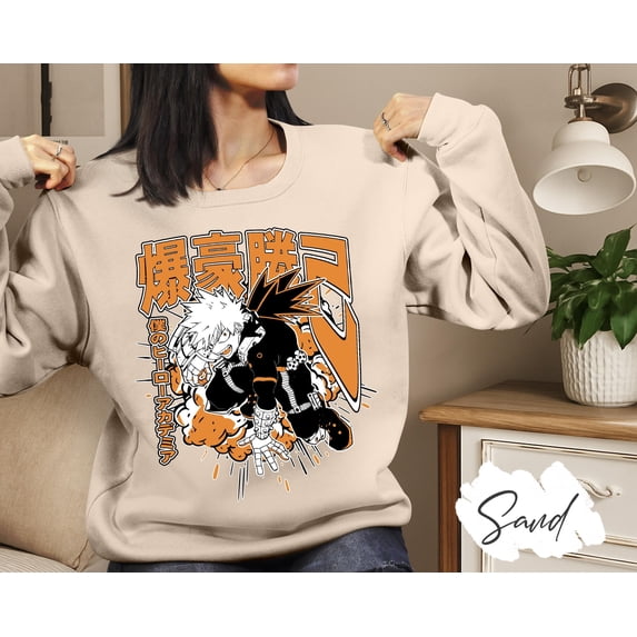 Bakugo Anime Sweatshirt – My Hero Academia Hero – Japanese Streetwear ...