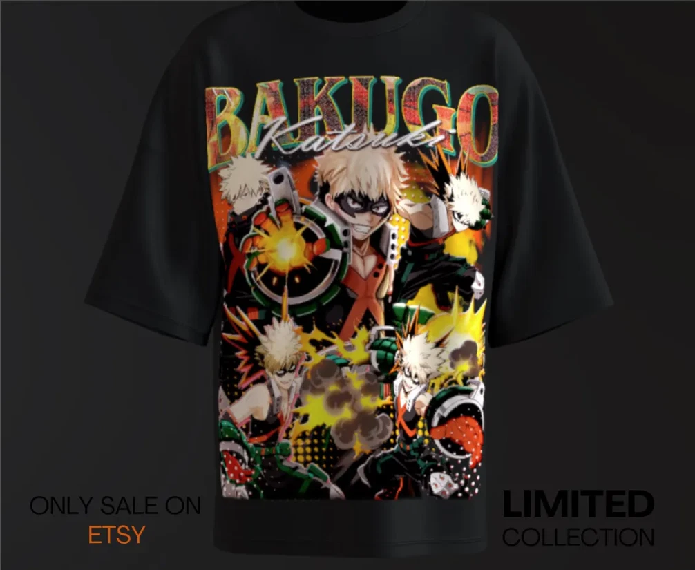 Bakugo Katsuki Shirt, Movie Character Tee, Anime Tshirt Fans, Gift For ...