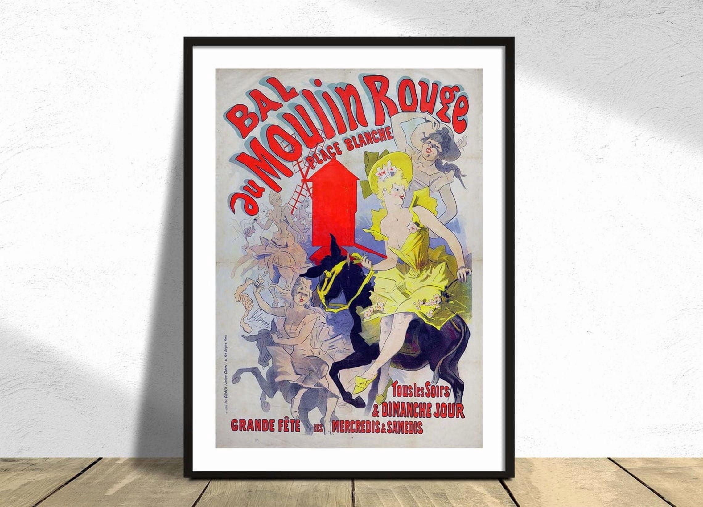 Bal Au Moulin Rouge Jules Cheret Vintage Poster Reproduction Old ...