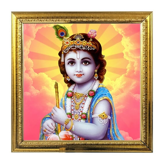 Bal Gopal India God Photo Frame for Pooja Hindu Bhagwan Devi Devta ...