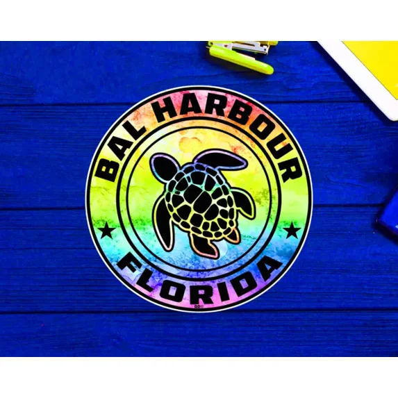 Bal Harbour Florida Beach Sticker Decal Sticker Phone Decal Water ...