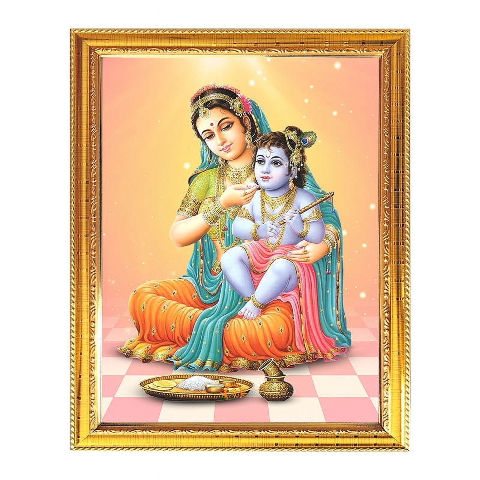 Bal Krishna God Photo Frames Wall Art Religious Hindu Temple Office ...