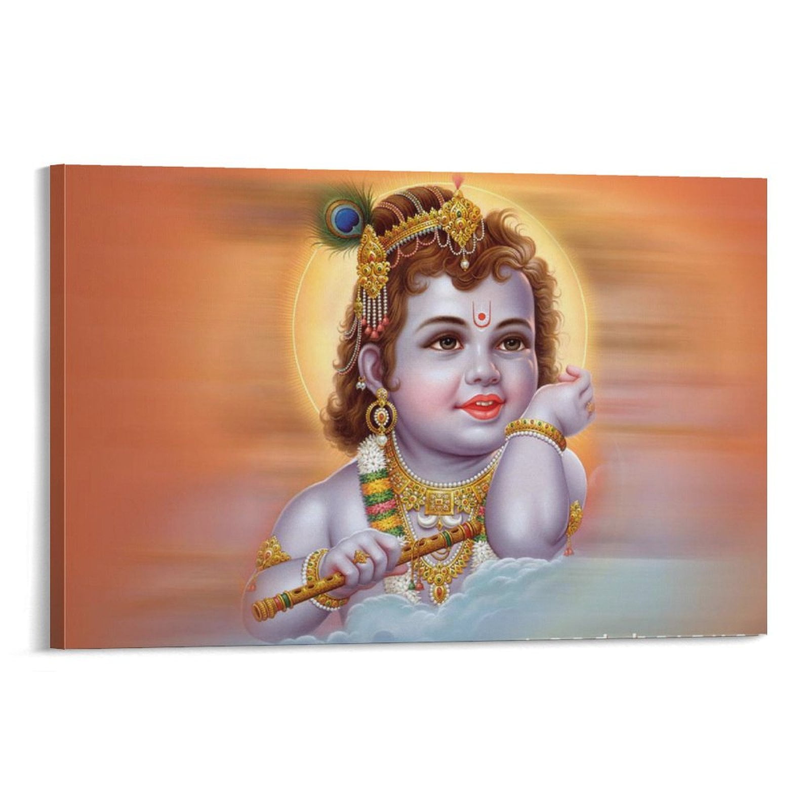Bal Krishna Idol Posters Picture Print Wall Art Poster Painting Canvas ...