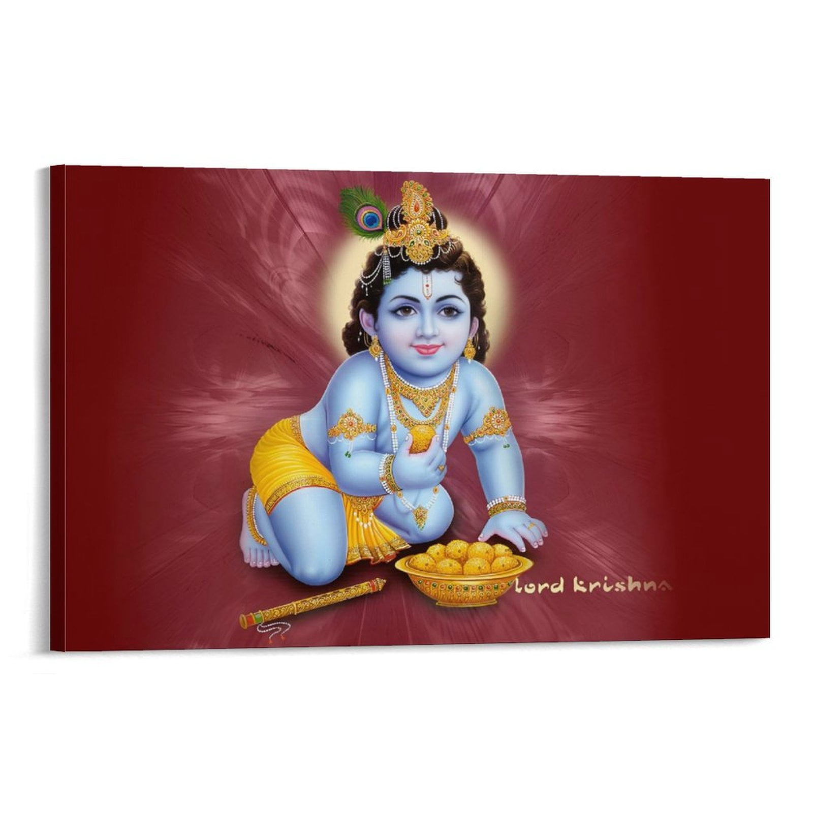 Bal Krishna Poster Hindu Deities Artworks Picture Print Poster Wall Art ...