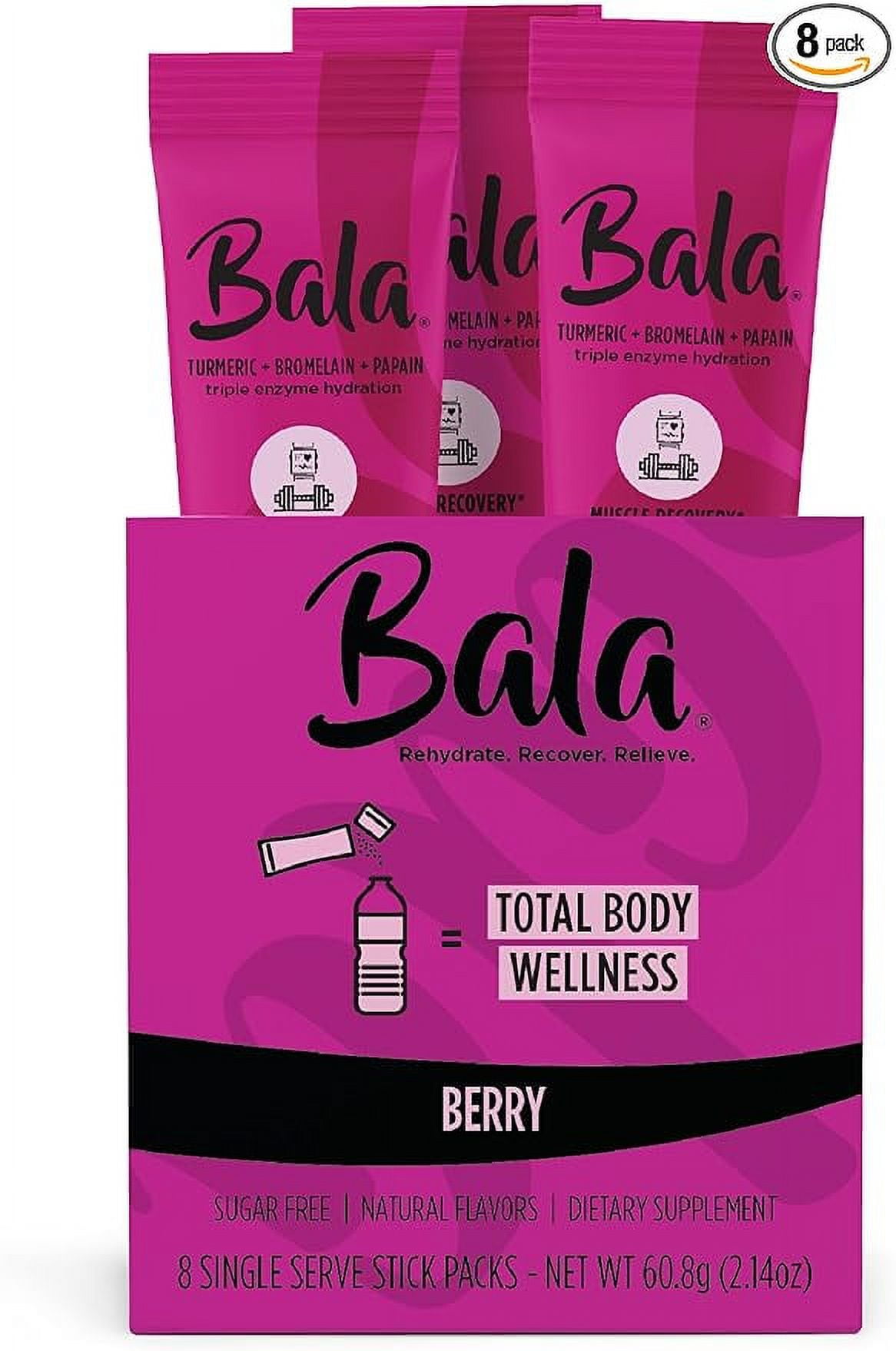 Bala Triple Enzyme Hydration Total Body Wellness Drink Mix Sticks ...