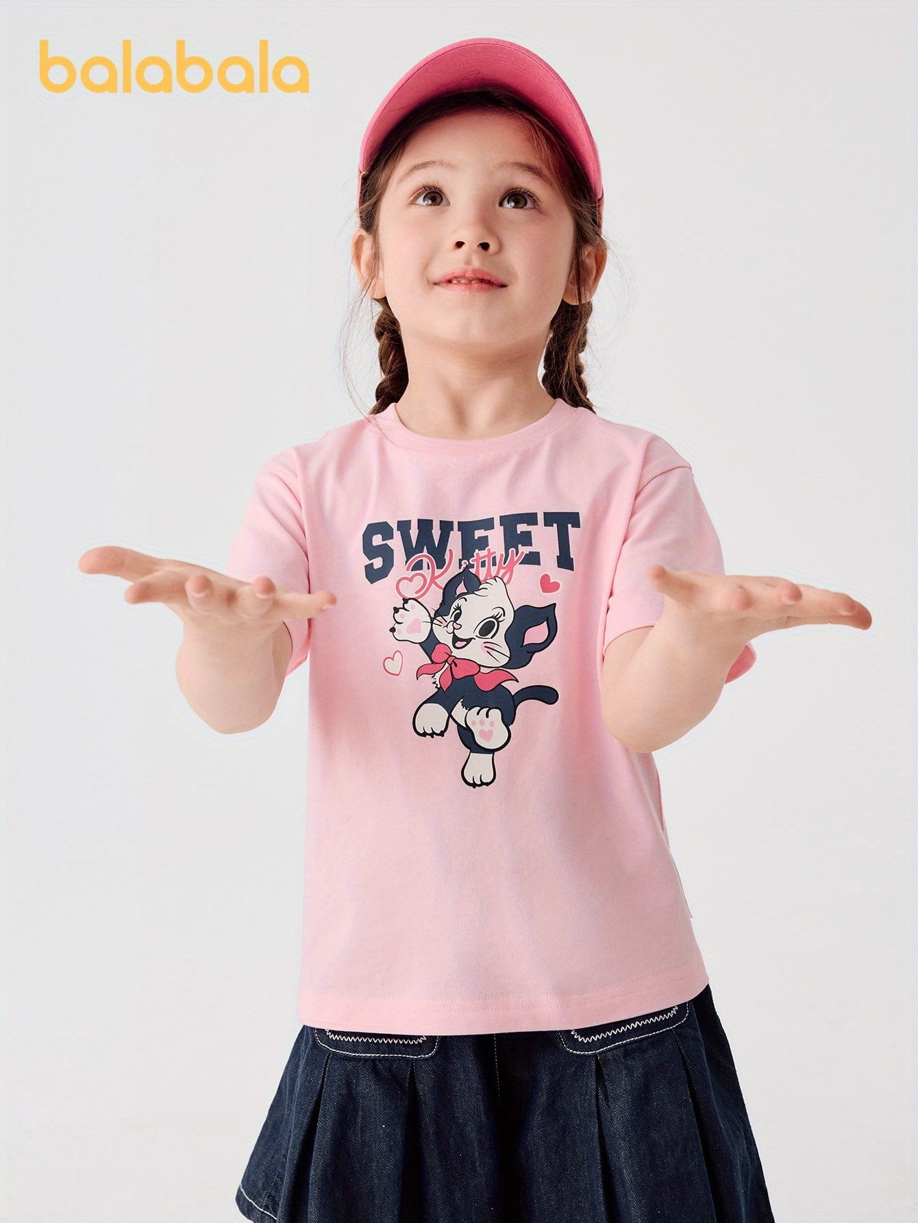 Balabala Girls' Quick-Dry Cotton T-Shirt - Cute Cartoon Frog Playing ...