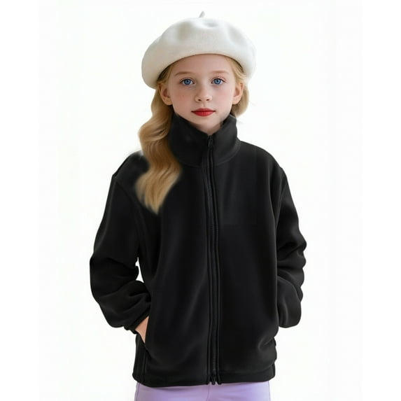 Balabala Kids Sherpa Fleece Jacket, Full Zip Long Sleeve Warm Coat with ...